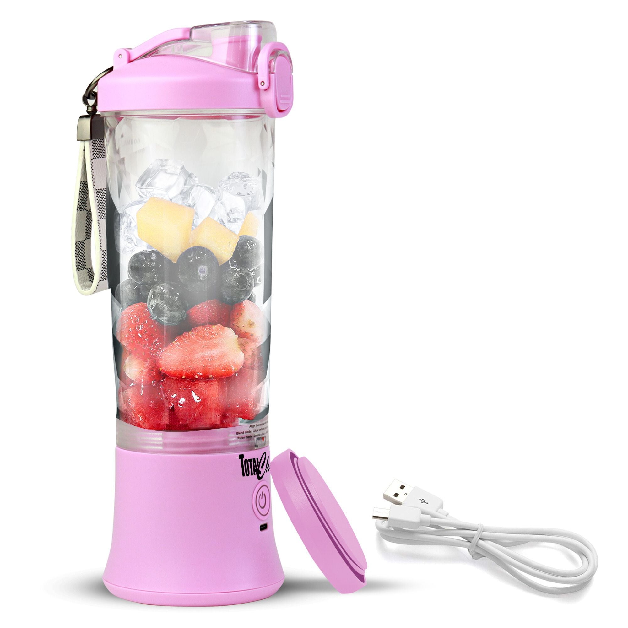 Total Chef Cordless Portable Blender | 20 oz | USB Rechargeable | Lilac