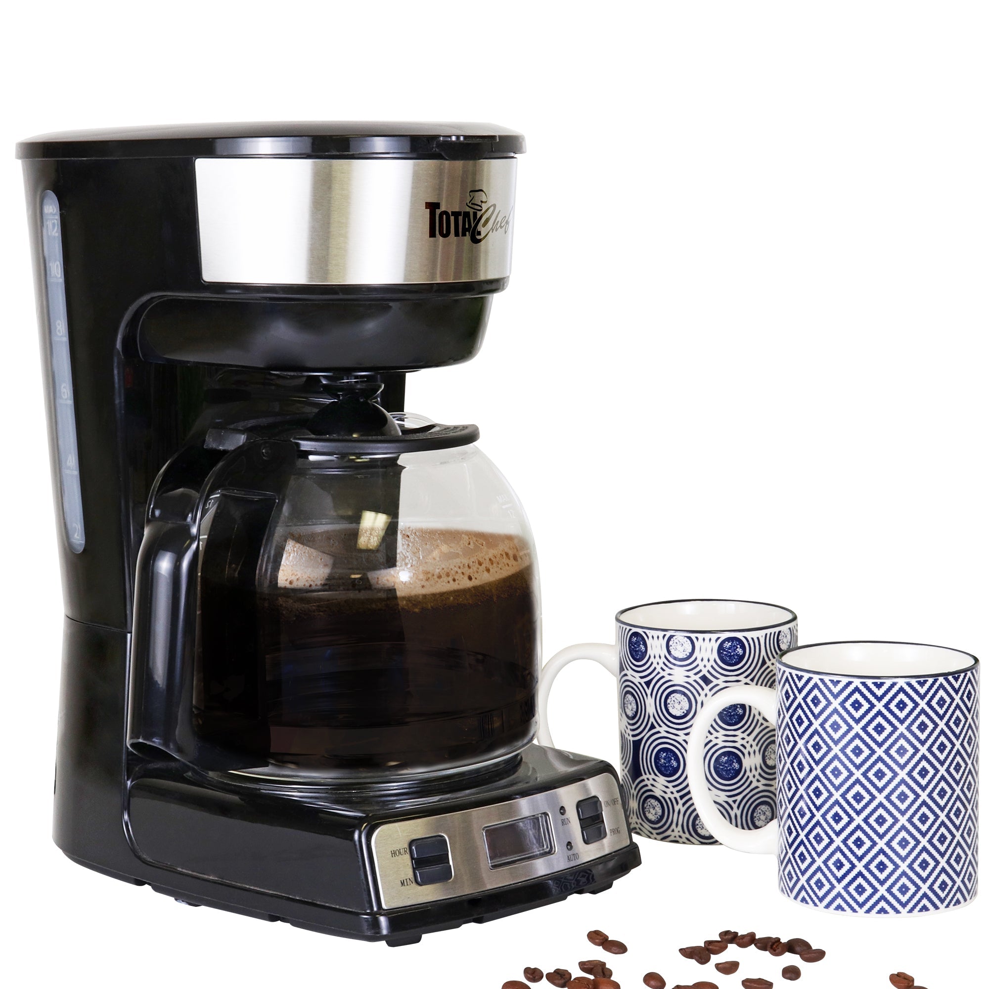 Total Chef Programmable Coffee Maker Plus Filter | 12-cup