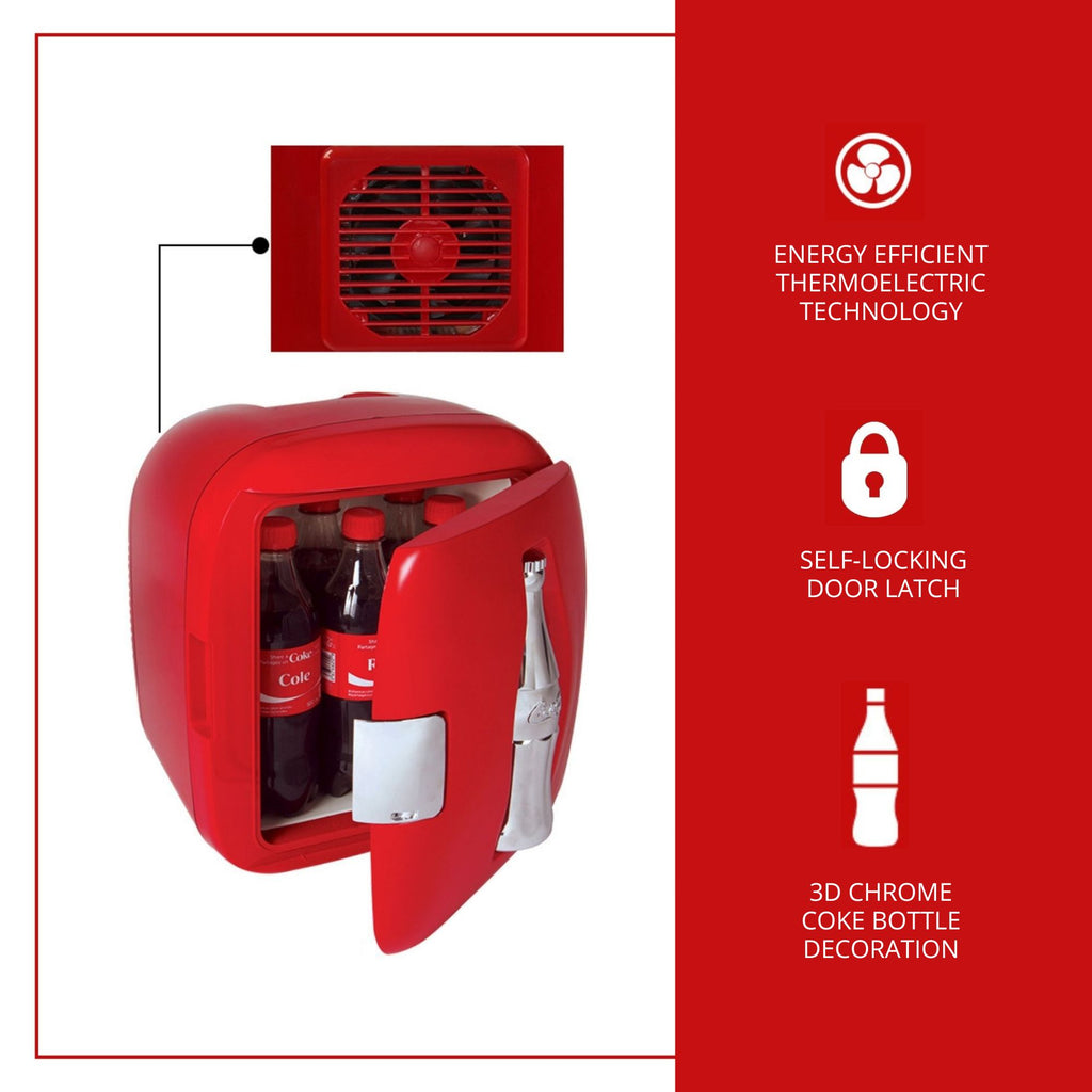 Coca Cola Heritage Mini Fridge | Cooler and Warmer | 12 Can