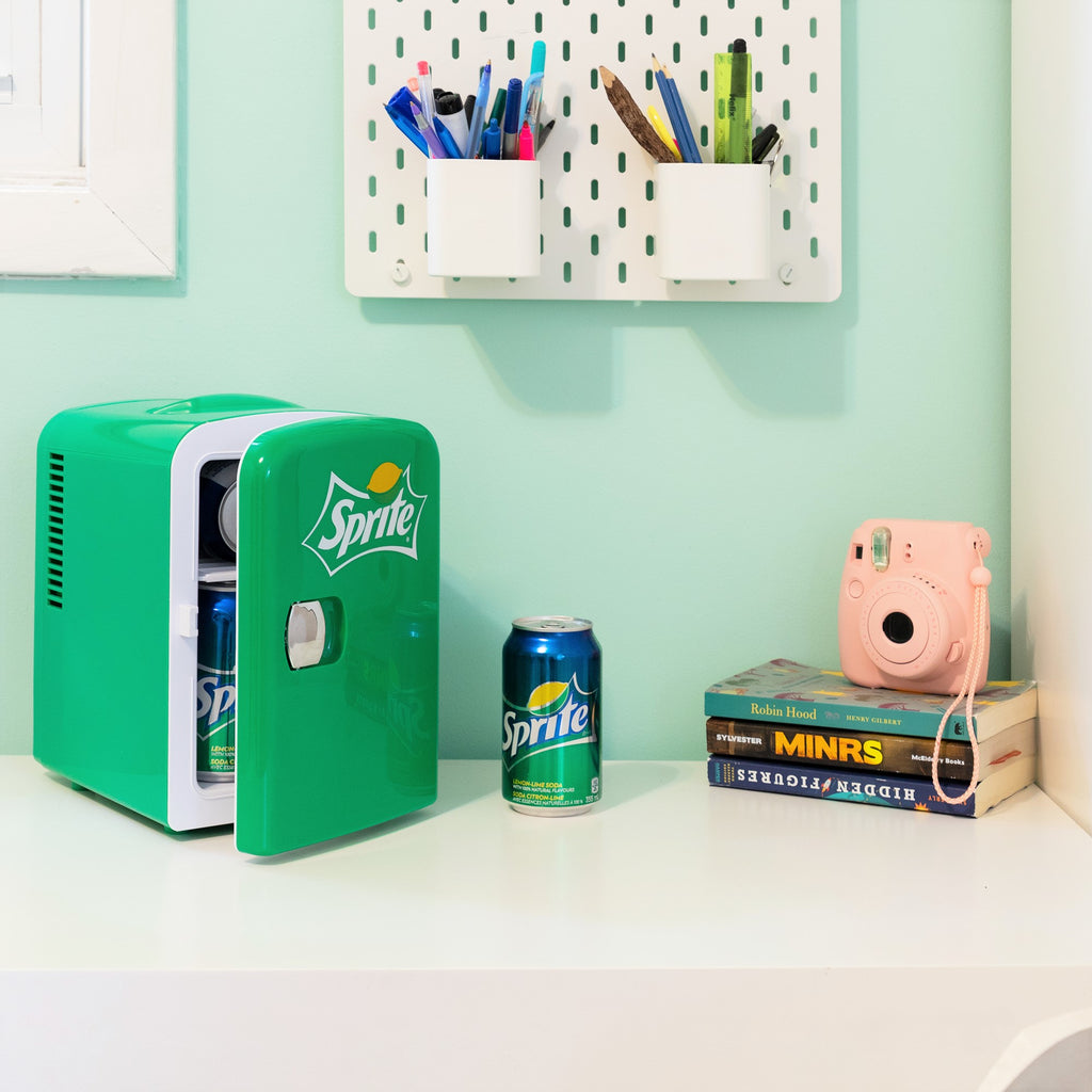 Coca Cola Sprite Mini Fridge | 6 Can | Cooler and Warmer
